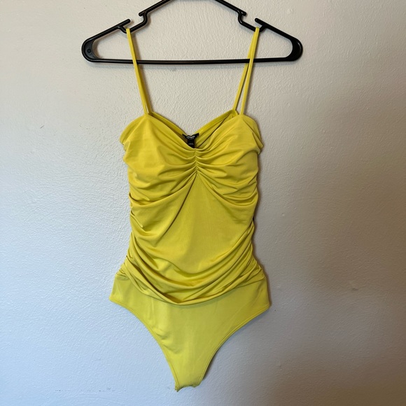 Express | Tops | Express Body Contour Ruched Thong Bodysuit | Poshmark